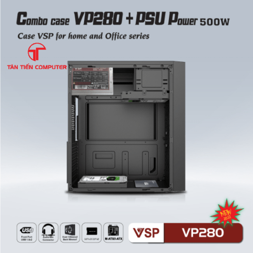 COMBO BỘ CASE VSP VP280 + NGUỒN 500W – Tân Tiến Computer – Vi tính Nha ...