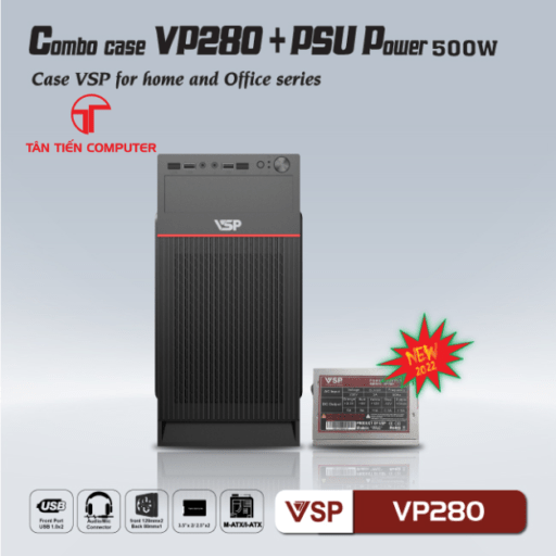 COMBO BỘ CASE VSP VP280 + NGUỒN 500W – Tân Tiến Computer – Vi tính Nha ...
